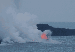 Volcano Crater Splashing Lava GIF | GIFDB.com