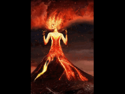 Volcano Fire Lava Flowing Night GIF | GIFDB.com