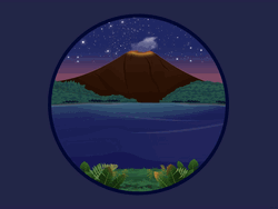 Volcano Meteors Stars Animation GIF | GIFDB.com