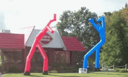 Wacky Waving Inflatable Tube Man Red Blue Skydancer GIF | GIFDB.com
