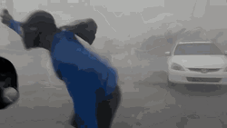 Walking On Windy Hurricane GIF | GIFDB.com