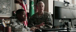 War Machine General Glen Mcmahon With A Soldier GIF | GIFDB.com