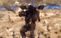 War Machine Striking Enemies From Above GIF | GIFDB.com