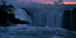 Waterfall Speed Current Sunset Mountain GIF | GIFDB.com