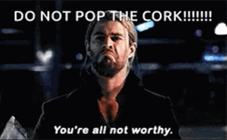 We Are Not Worthy Popping Cork GIF | GIFDB.com
