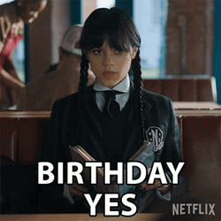 Wednesday Jenna Ortega Birthday Meme GIF | GIFDB.com