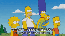 Where's The Beef Spell Out The Simpsons GIF | GIFDB.com