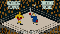 Where's The Beef The Simpsons Boxing Match GIF | GIFDB.com