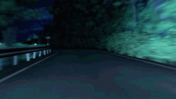 White Anime Car Drift Driving Forest Road GIF | GIFDB.com