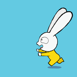 White Rabbit Running Win GIF | GIFDB.com