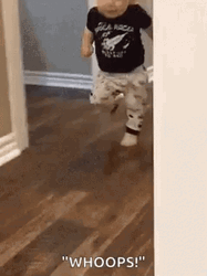 Baby Running Whoops GIF | GIFDB.com