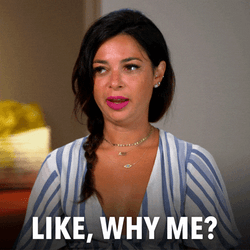 Why Me Perplexed Pretty Lady GIF | GIFDB.com