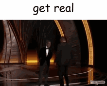 Will Smith Chris Rock Get Real Slap Oscars GIF | GIFDB.com