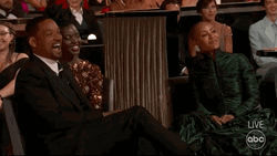 Will Smith Chris Rock Wife Laughing Oscars GIF | GIFDB.com