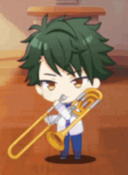 Wind Boys Akane Playing Sad Trombone GIF | GIFDB.com