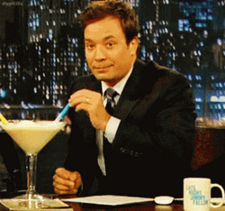 Winking Jimmy Fallon Alcohol Cocktail GIF | GIFDB.com