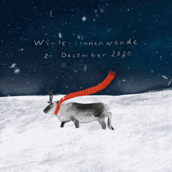 Winter Solstice Snow Deer GIF | GIFDB.com