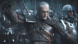 Animated Witcher Geralt On The Fight GIF | GIFDB.com
