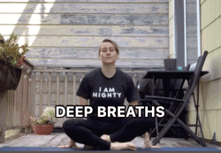 Woman Deep Breathing Exercise GIF | GIFDB.com