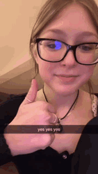Woman Eyeglass Thumbs Up Yes Yes Yes GIF | GIFDB.com