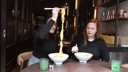 Woman Impressive Long Noodles GIF | GIFDB.com