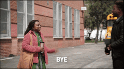 Woman Moving Backwards Bye Bye GIF | GIFDB.com