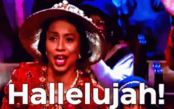 Woman Standing Hallelujah Meme GIF | GIFDB.com