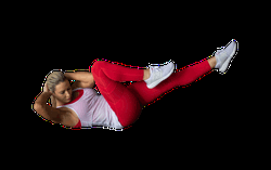 Woman With Red Leggings Doing Crunches Exercise GIF | GIFDB.com