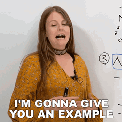 Woman With White Board Give You An Example GIF | GIFDB.com
