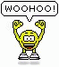 Woohoo Meme Pixelated Smiley Emoticon GIF | GIFDB.com