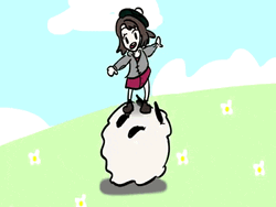 Wooloo Rolling While Shield Chan On The Top GIF | GIFDB.com