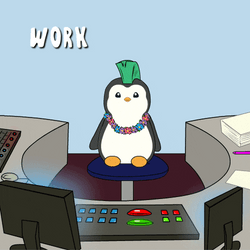 Working Hard Pudgy Penguin Over Spinning GIF | GIFDB.com
