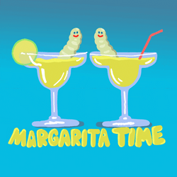Worms Kissing Margarita Time GIF | GIFDB.com
