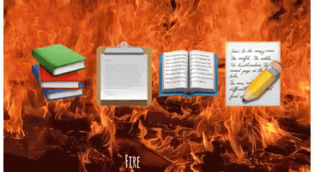 Writing Fire Burning Cartoon Paper Items GIF | GIFDB.com