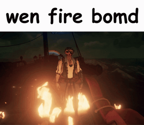 Writing Fire Cartoon Pirate Burning Ship GIF | GIFDB.com