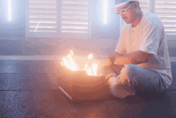 Writing Fire Leoniden Burning Piano GIF | GIFDB.com