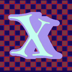 Polychromatic Checkered Letter X Artwork GIF | GIFDB.com