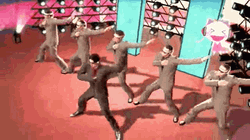 Yakuza Funny Group Dancing Synchronized GIF | GIFDB.com