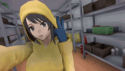 Yandere Simulator Ayano Aishi Peace Glitch GIF | GIFDB.com