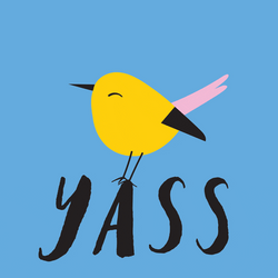 Yass Yellow Bird Jumping Animation GIF | GIFDB.com