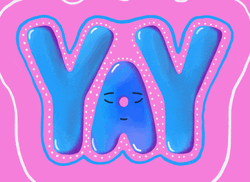 Yay Cartoon Smile Animated Text GIF | GIFDB.com