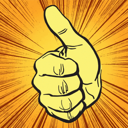 Yellow Mighty Thumb GIF | GIFDB.com