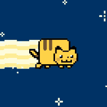 Yellow Nyan Cat Flying GIF | GIFDB.com