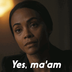 Yes Maam Zoe Saldana GIF | GIFDB.com