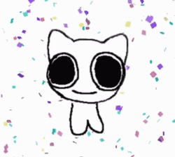 Yippee Creature Smiling Confetti Shower GIF | GIFDB.com