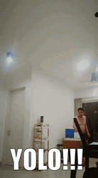 Yolo Man Skateboarding Indoor GIF | GIFDB.com