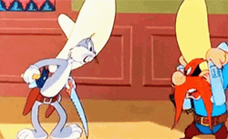 Yosemite Sam Carrying Books GIF | GIFDB.com