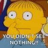 You Didn't See Anything Ralph Wiggum GIF | GIFDB.com