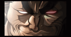Yujiro Hanma Scary Fiery Red Eyes GIF | GIFDB.com