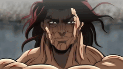 Yujiro Hanma Veinous Face Talking GIF | GIFDB.com